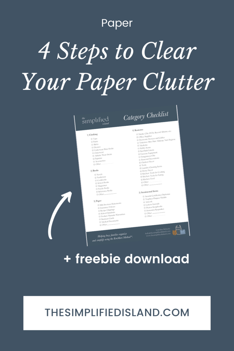 4 Steps to Sorting Paper in Your Home - The Simplified Island - NC